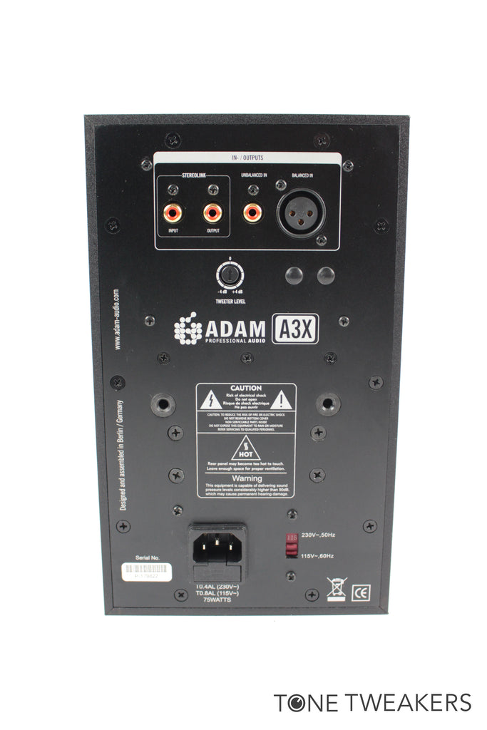 Adam Audio A3x Active Nearfield Monitors For Sale (Pair) – Tone ...
